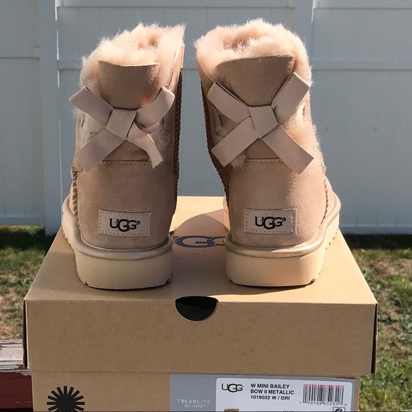 UGG | Shoes | Ugg Mini Bailey Bow Ii Metallic | Poshmark